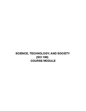 SCI 102 Module - SCI 102 TEACHING SCIENCE IN THE PRIMARY GRADES (PHYSICS, EARTH, AND SPACE ...