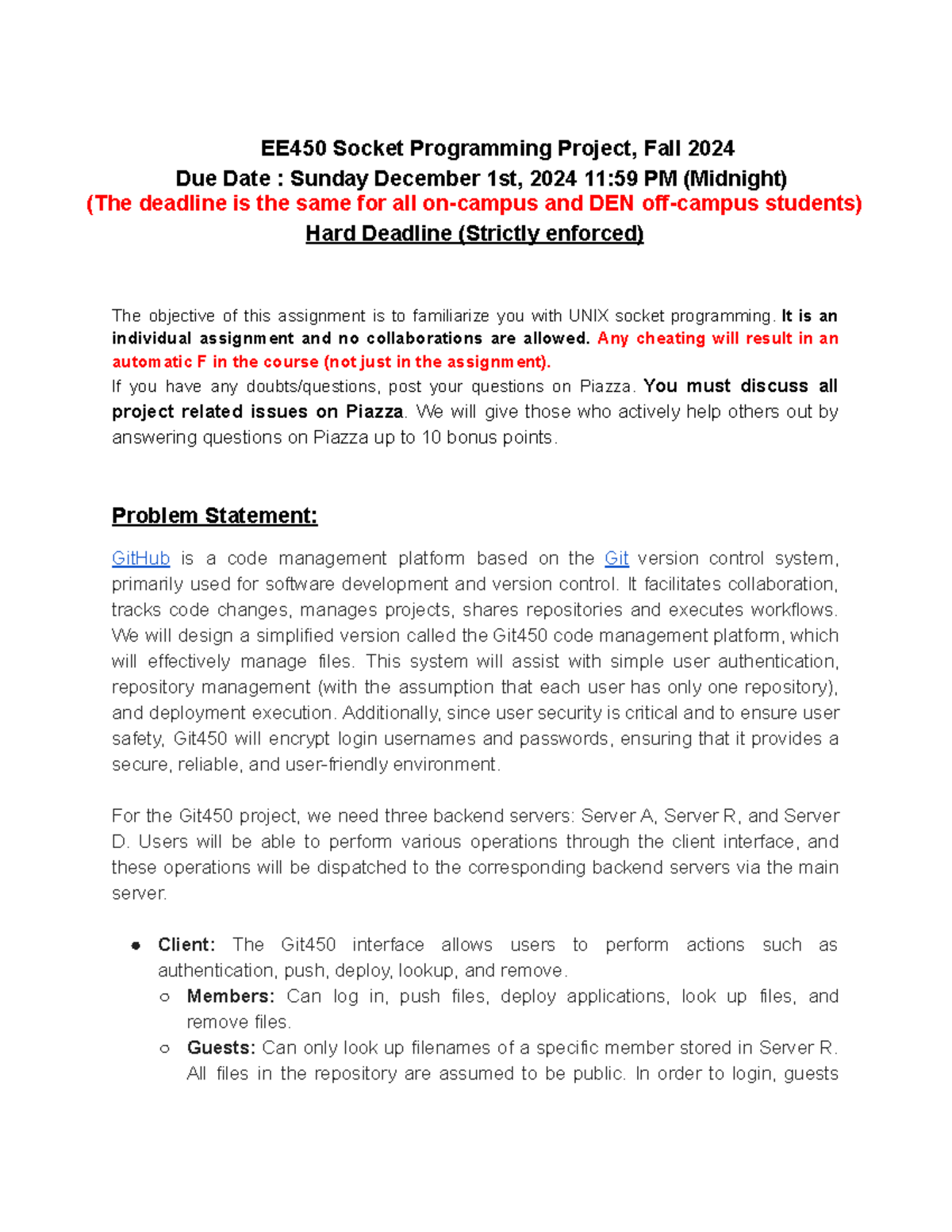 EE450 Fall2024 Socket Programming Project REV01 - EE450 Socket Programming Project, Fall 2024 ...