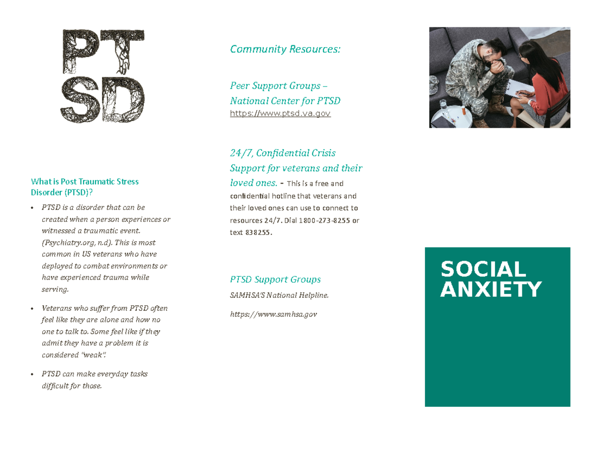 Topic 7 Flyer Assigenment - ####### What is Post Traumatic Stress ...