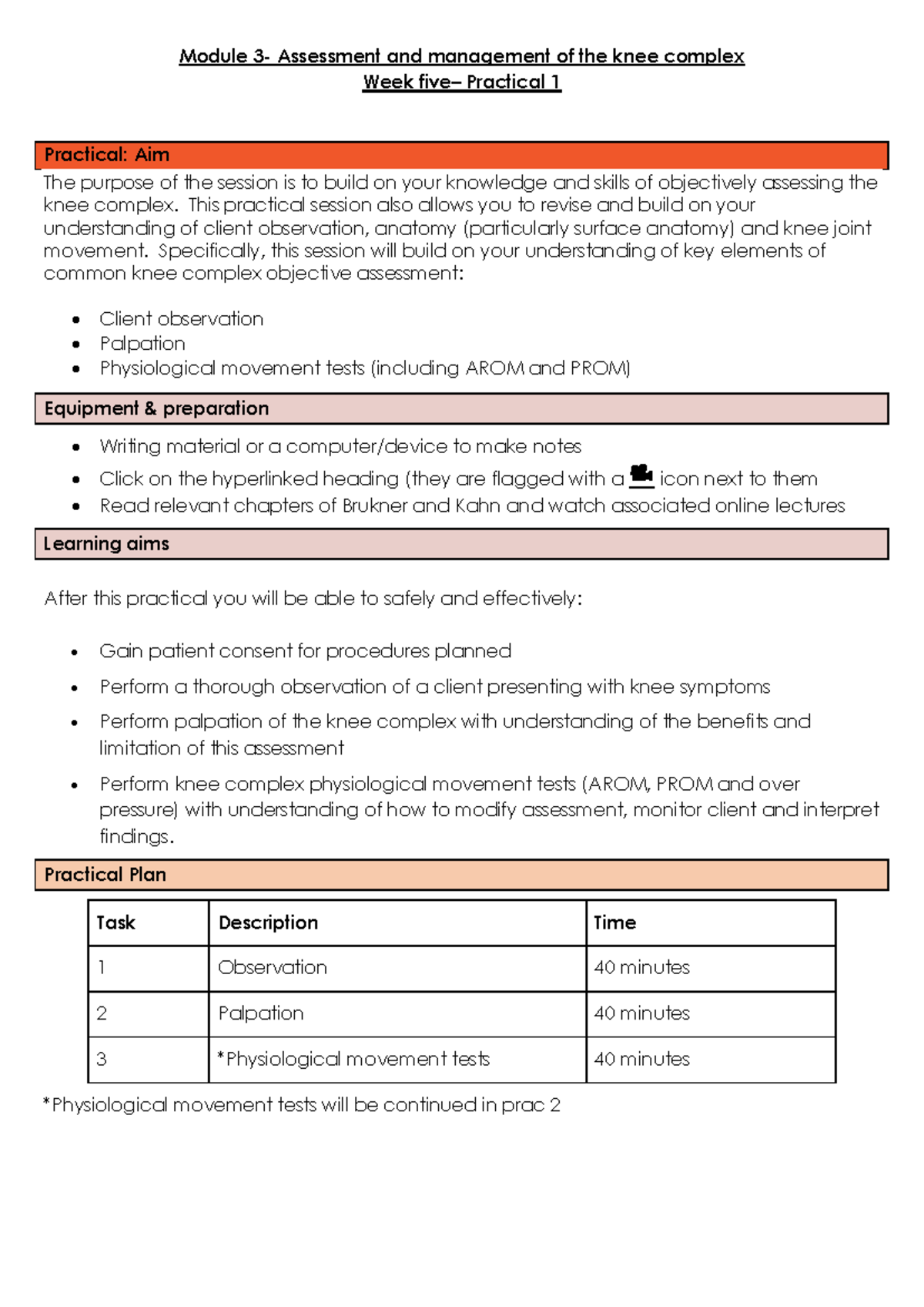 PHS313 knee week 5 prac 1 student version - Module 3 - Assessment and ...