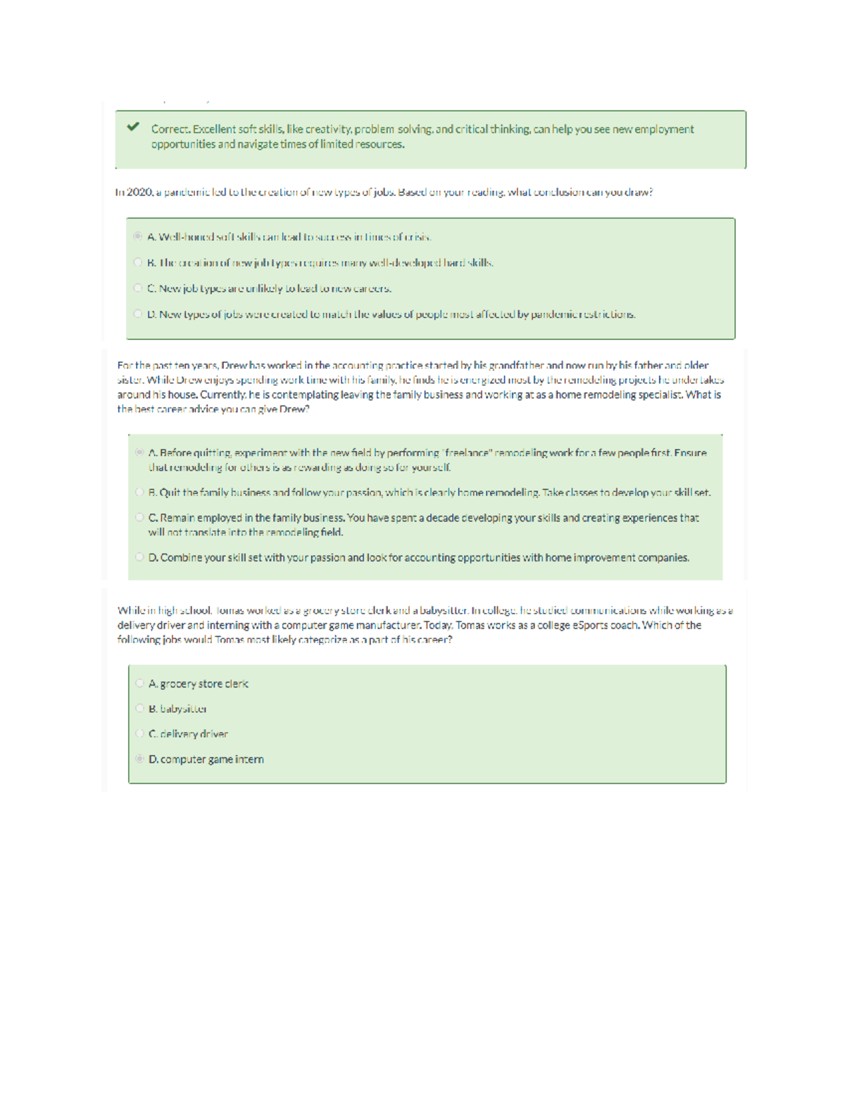 ACC496-Q1 - first module quiz with correct answers for review purposes ...