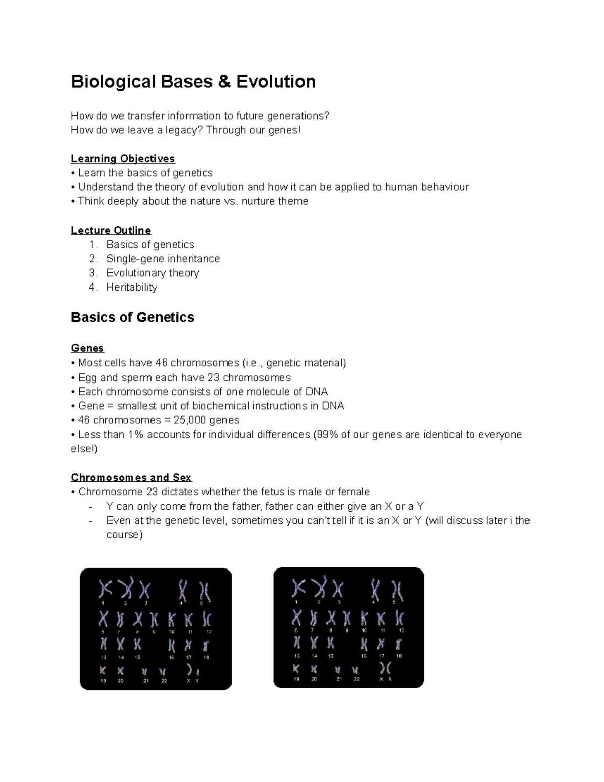 2 Evolution Notes - Biological Bases & Evolution How do we transfer ...