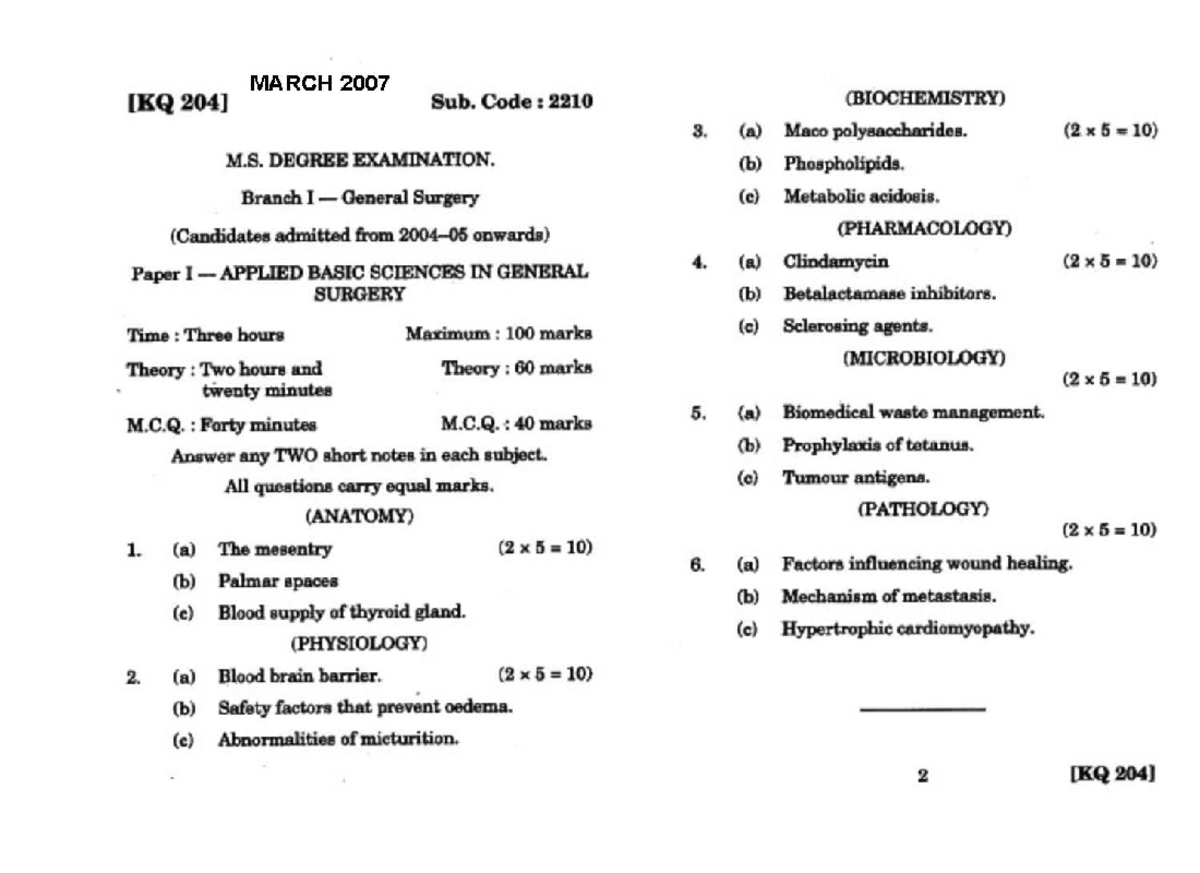 222214 KQ - Questions papers - September 2008 [KT 206] Sub. Code: 2214 M. DEGREE EXAMINATION ...