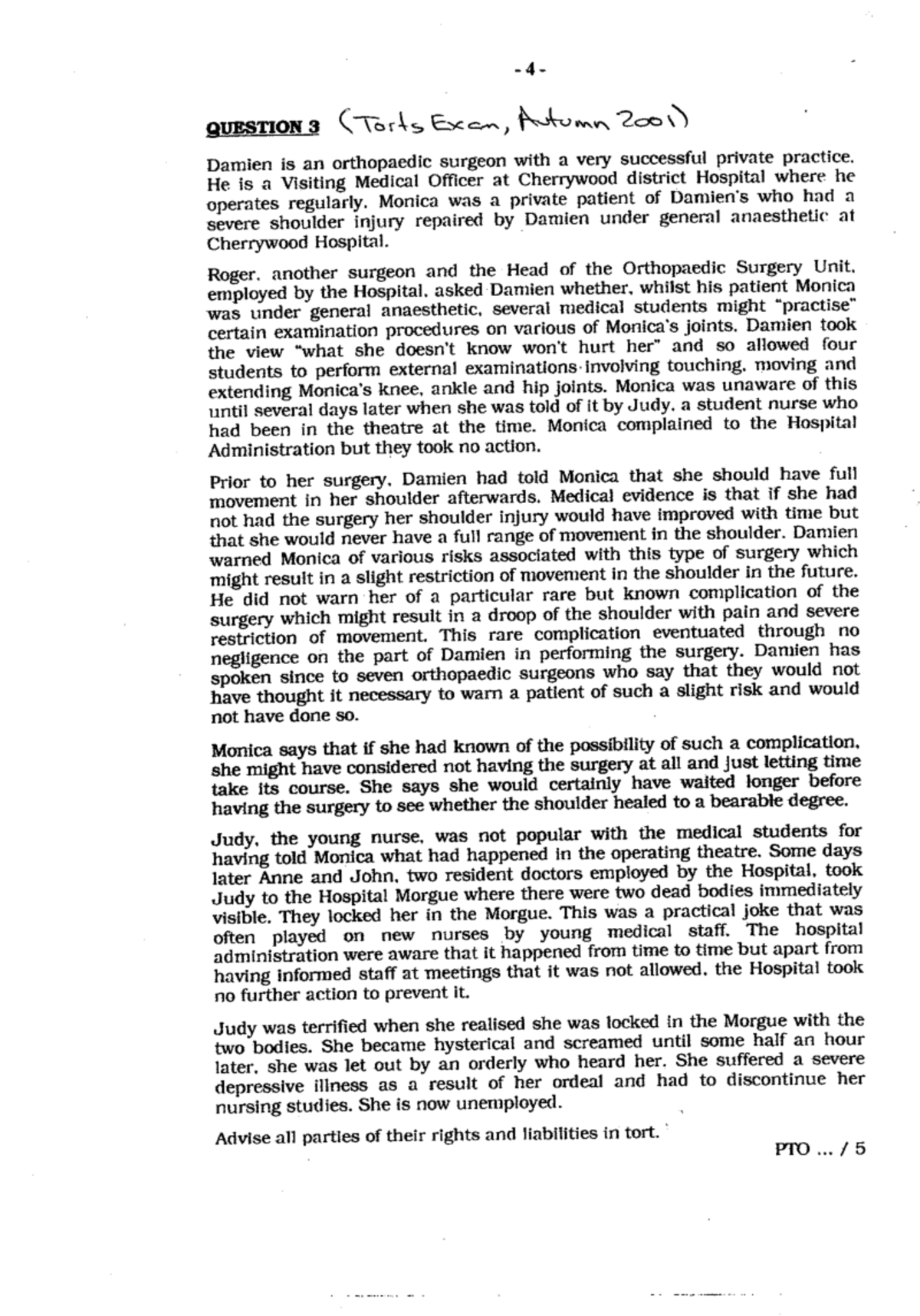 Problems-W- Asnwers - Past Problem Question Answers - Monica Monica v ...