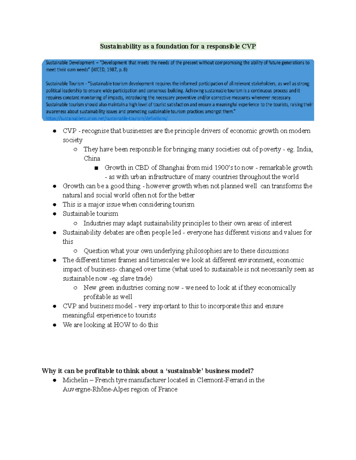 IBP Week 10 Lecture - Sustainability as a foundation for a responsible ...