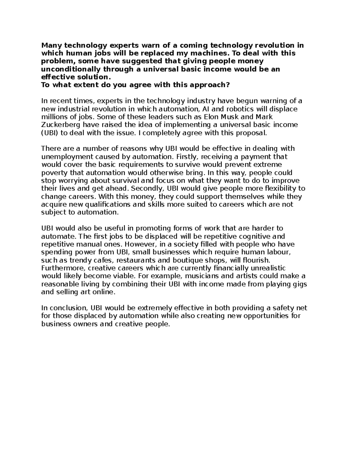 Essay 40 - Many technology experts warn of a coming technology ...