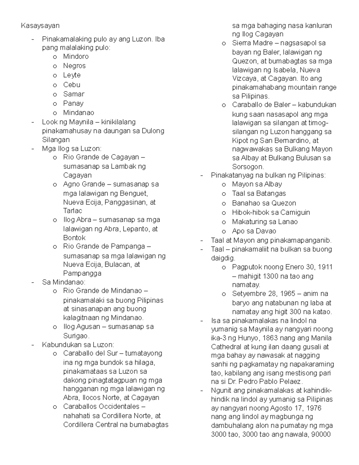 Kasaysayan - for review purposes - Kasaysayan - Pinakamalaking pulo ay ...