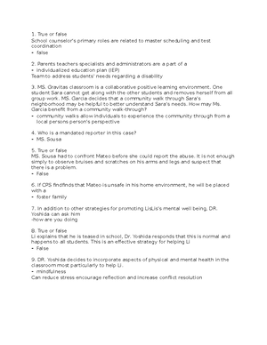 Module 7 study guide