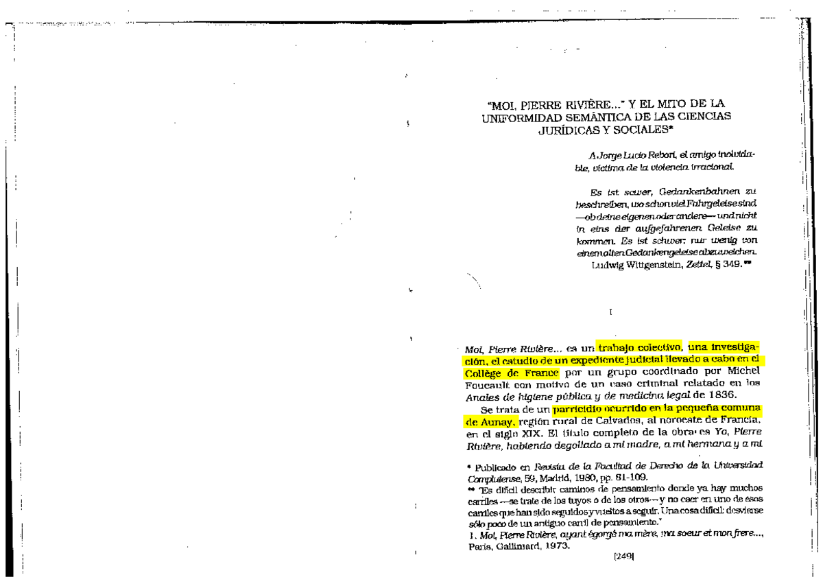 Mari, Enrique - Moi Pierre Riviere y el mito de la uniformidad ...
