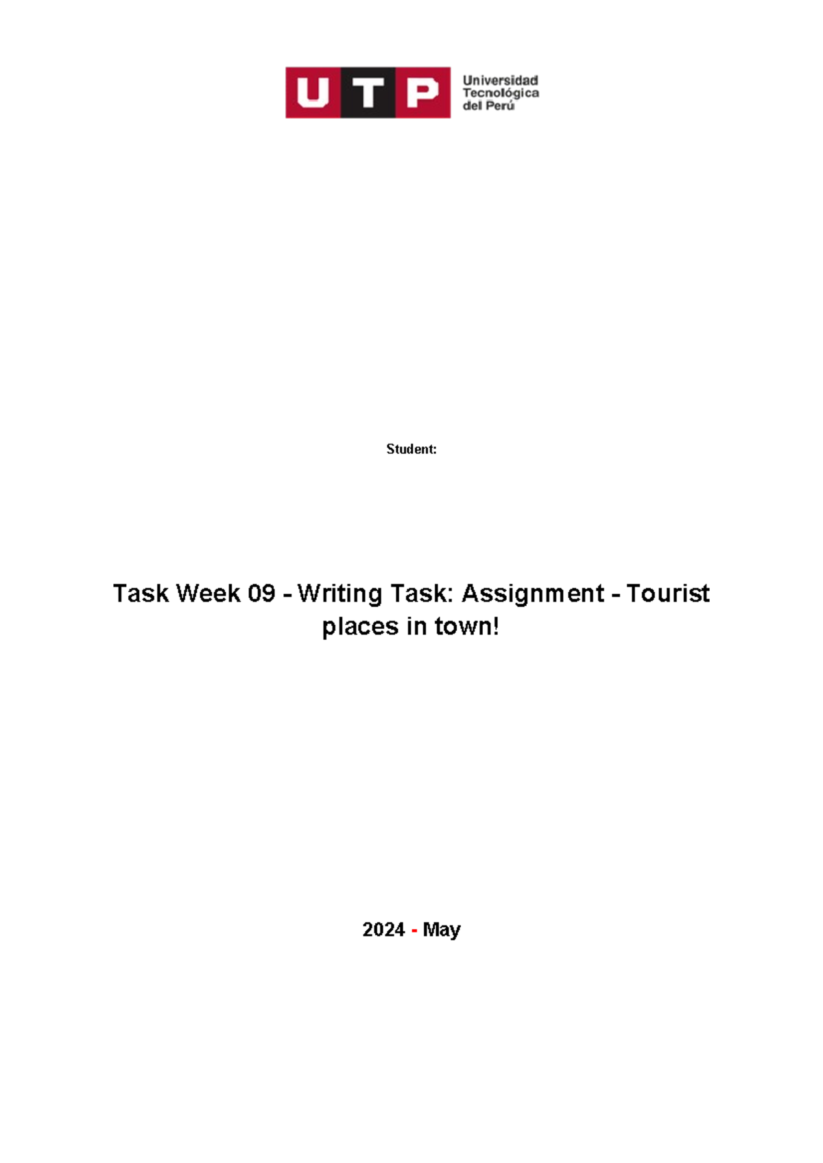 Task Week9 - xsxsxsxsxsxs - Ingles II - Student: Task Week 09 - Writing ...