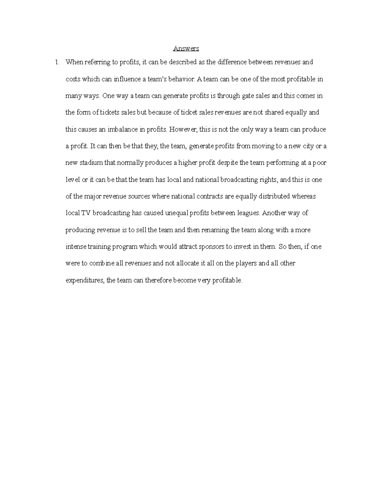 Answers Exam Answers - Principles of Economics - UWI Mona - Studocu