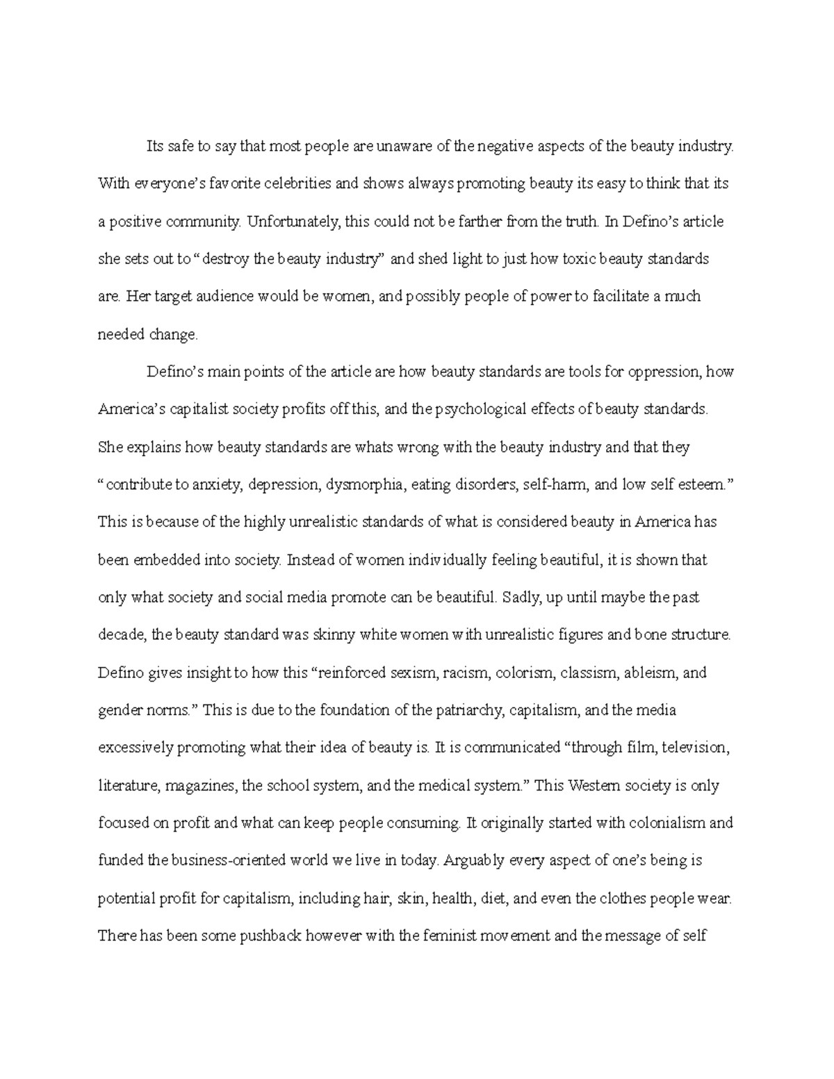Assessment 2 - Example Article - Its safe to say that most people are ...