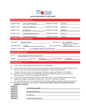 Tutorial-3-solution - Tutorial with solution - NATIONAL UNIVERSITY OF ...