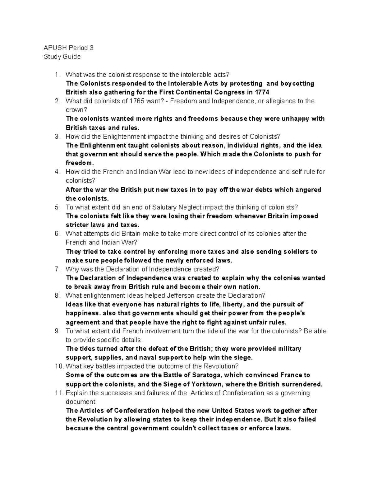 Copy of Period 3 Study Guide - APUSH Period 3 Study Guide 1. What was ...