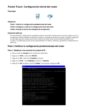 2.2.3.4 Packet Tracer - Configuring Initial Switch Settings - Packet Tracer: Configuración de ...