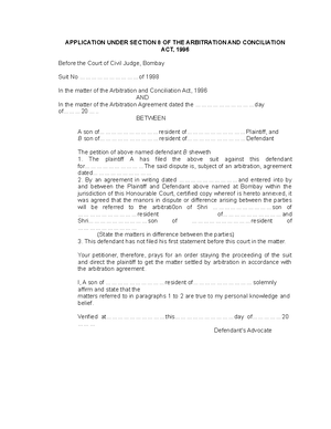 An application for issue of summons to witness in the court of civil ...