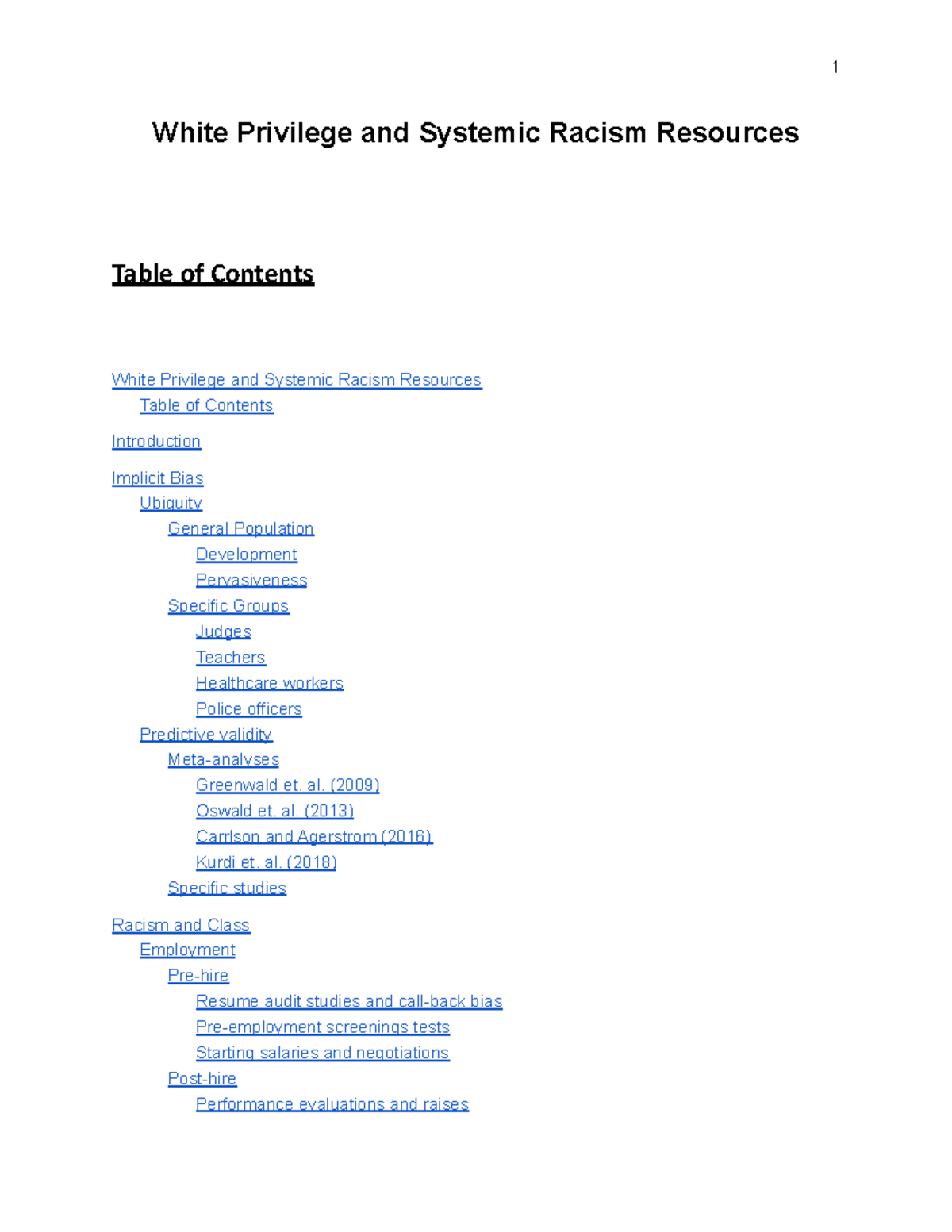 Copy of White Privilege and Systemic Racism Resources - White Privilege ...