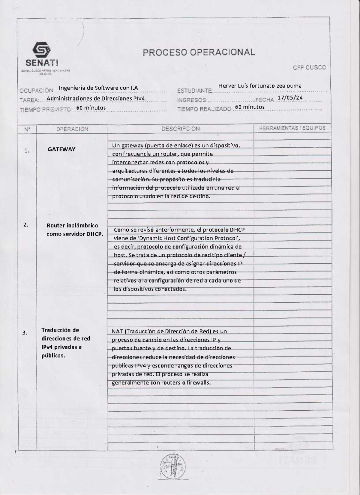 Proceso Operacional - Ingeniería de Software con I Administraciones de ...