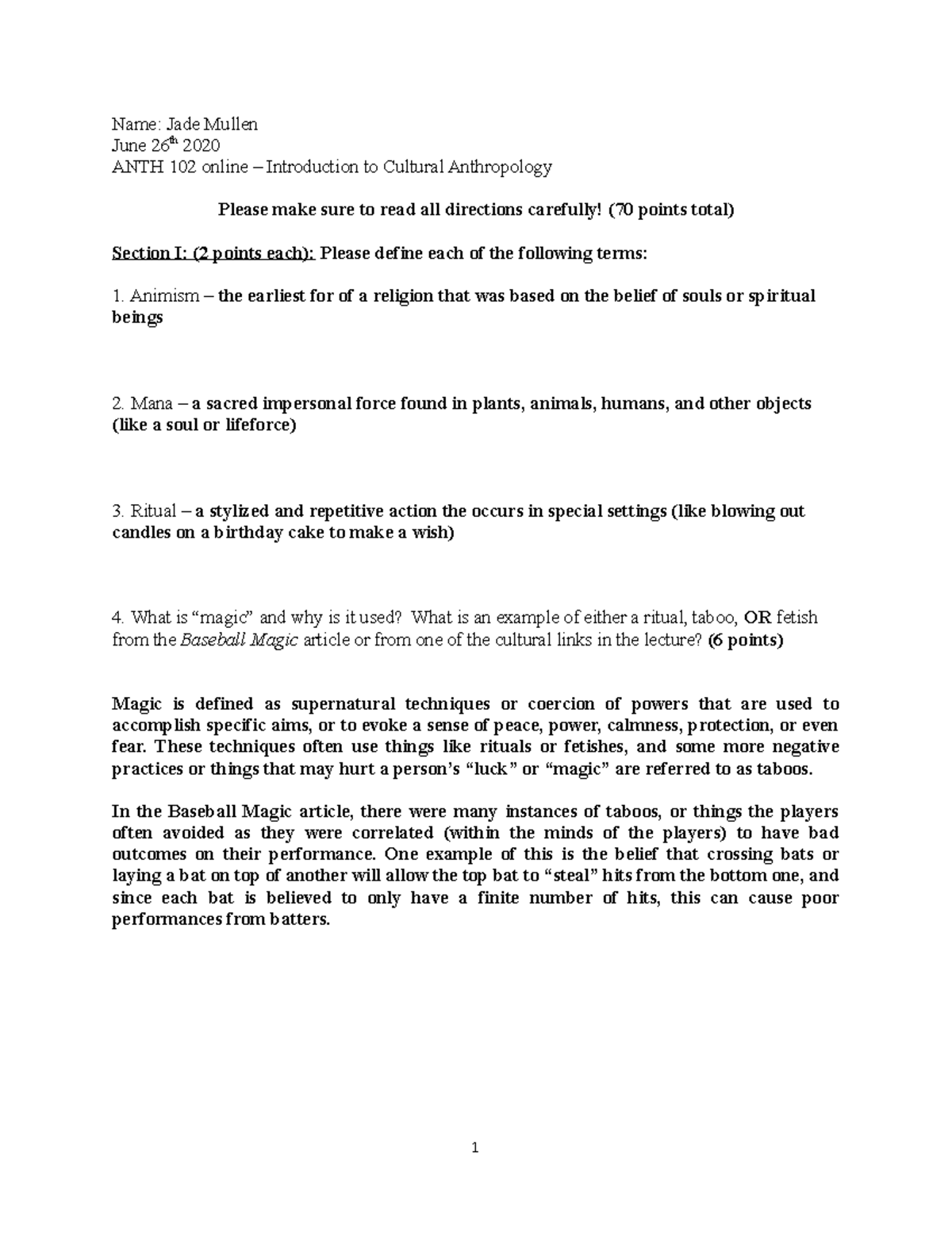 Quiz 3 - example questions, notes, and chapter outlines for exam 3 ...