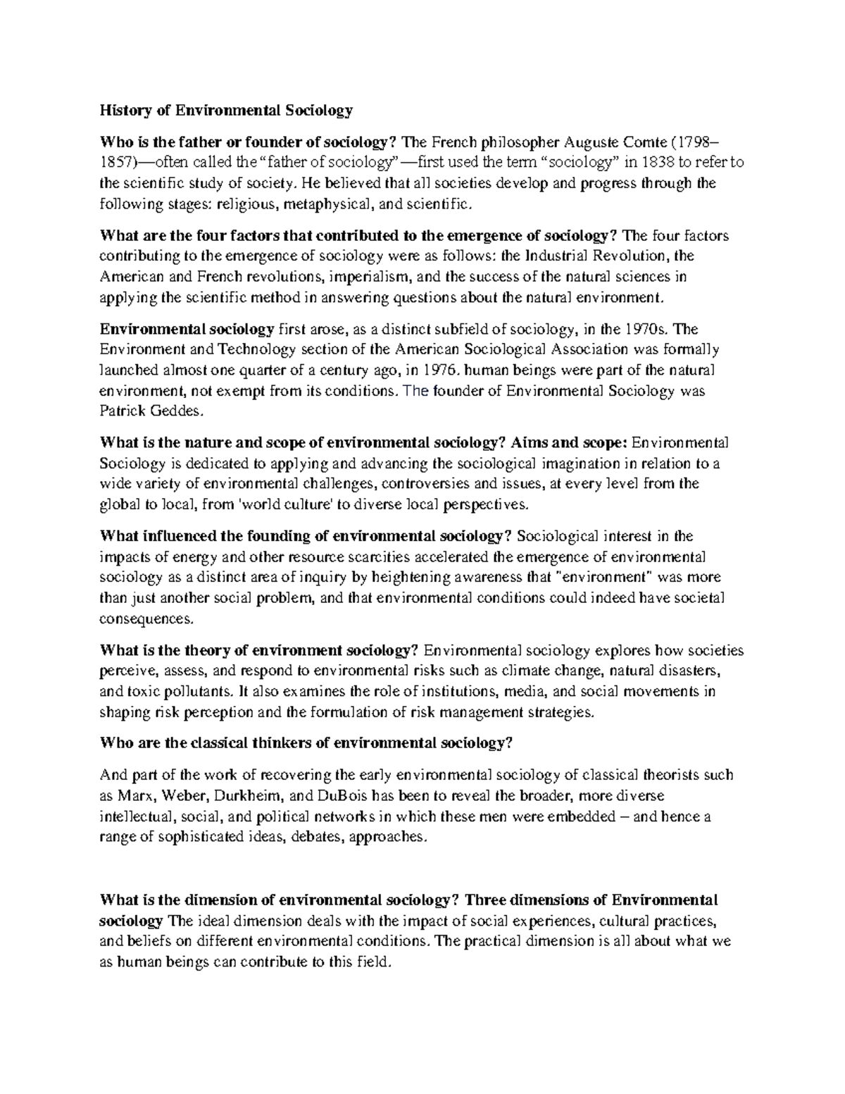 History of Environmental sociology-1 093214 - History of Environmental ...