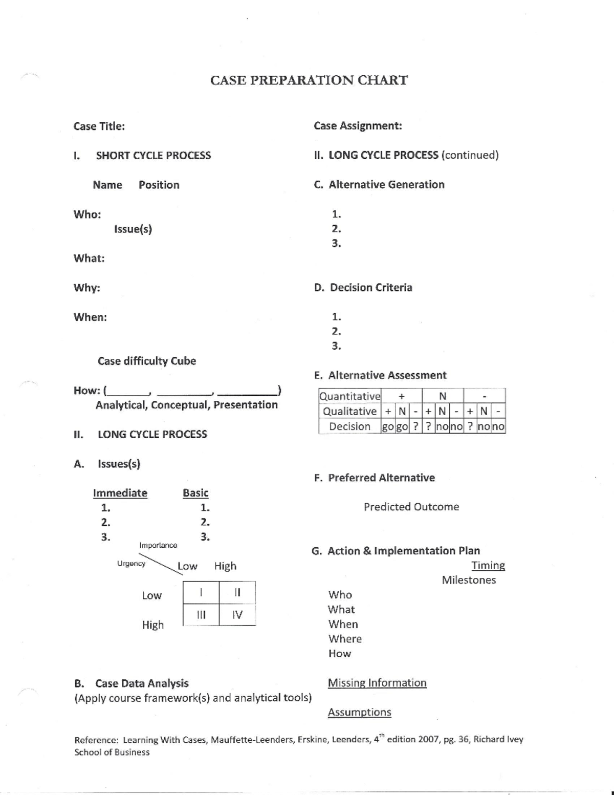 Case Prep Chart - Winter 2018 Professor: Joanne Drouillard - CASE ...