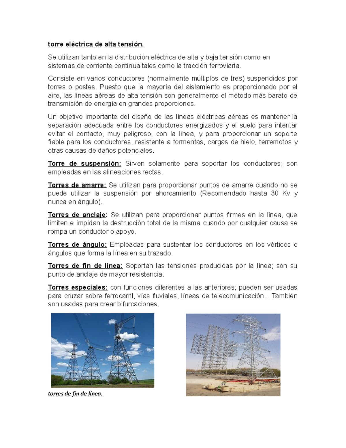 Torres de alta tension - torre eléctrica de alta tensión. Se utilizan tanto en la distribución ...