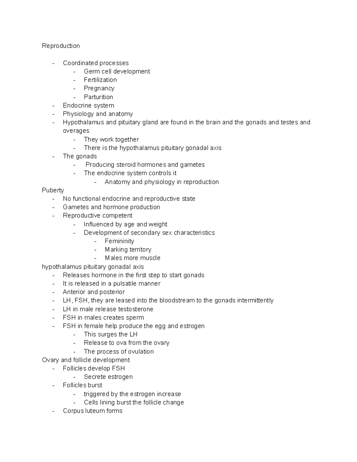 Reproduction in Animals - Studocu