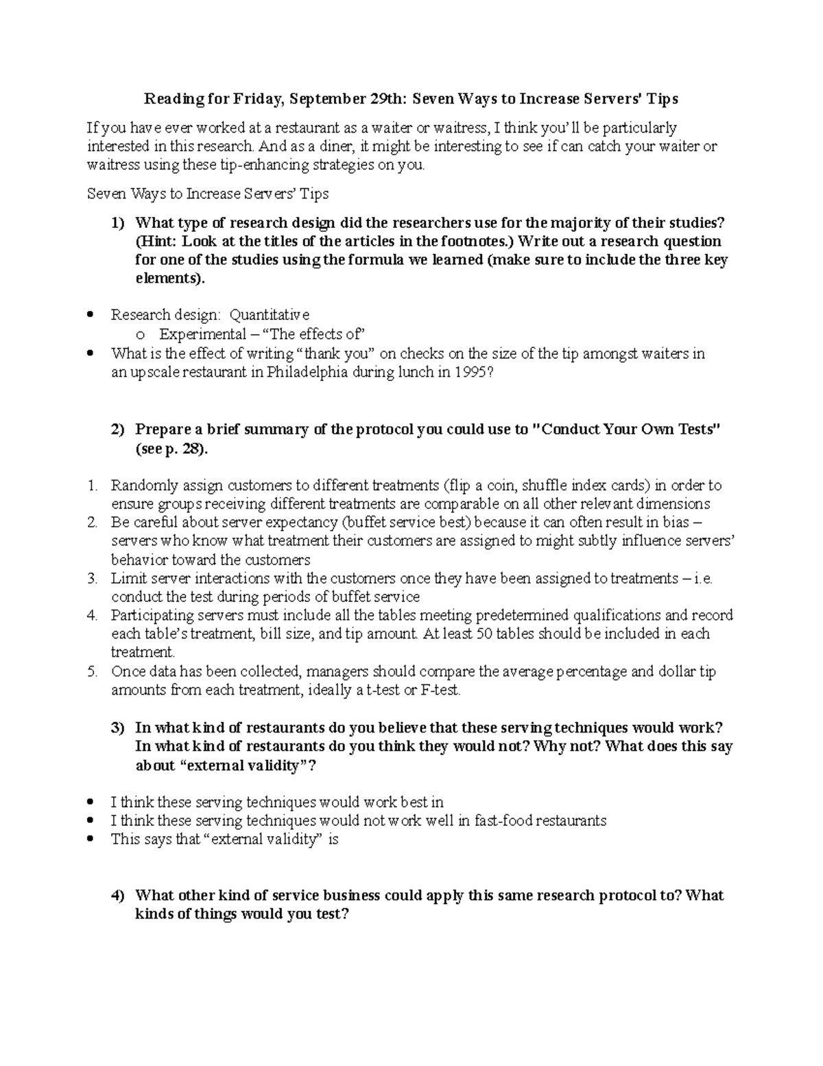 HOD 2500 Reading 9 - Summary Systematic Inquiry - Reading for Friday ...