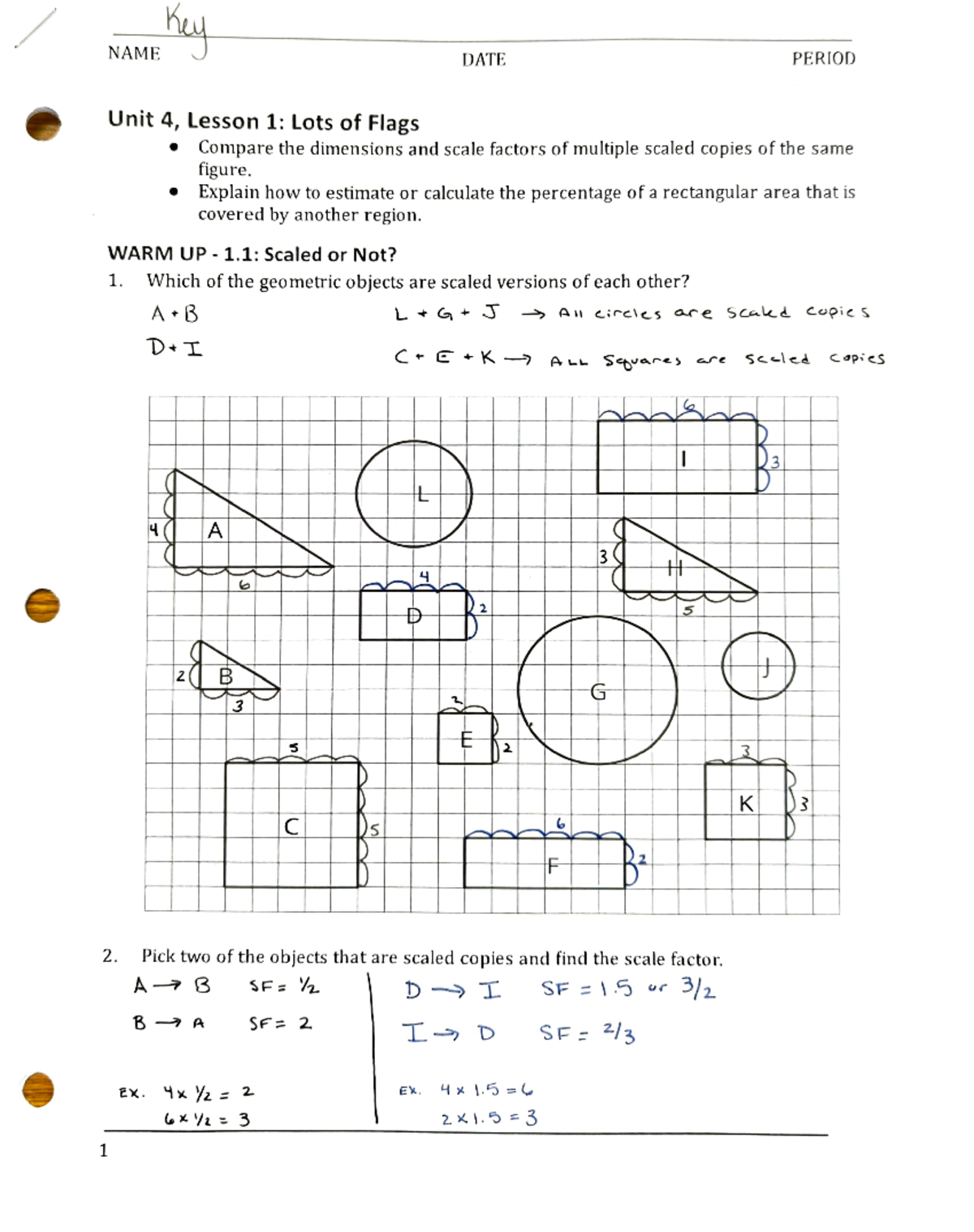 Unit 4 Lesson 1 - Notes - NAME DATE PERIOD Unit 4, Lesson 1: Lots of ...