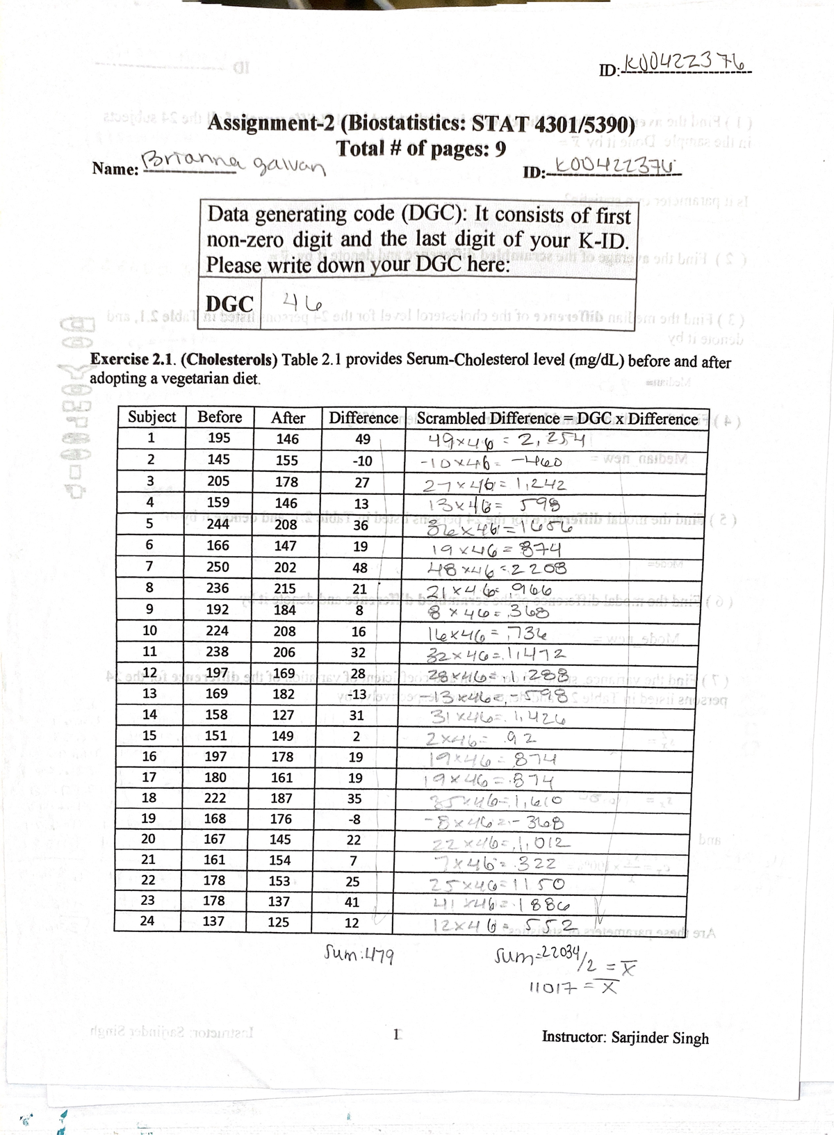 Biostats assignment 2 - STAT 4301 - Studocu
