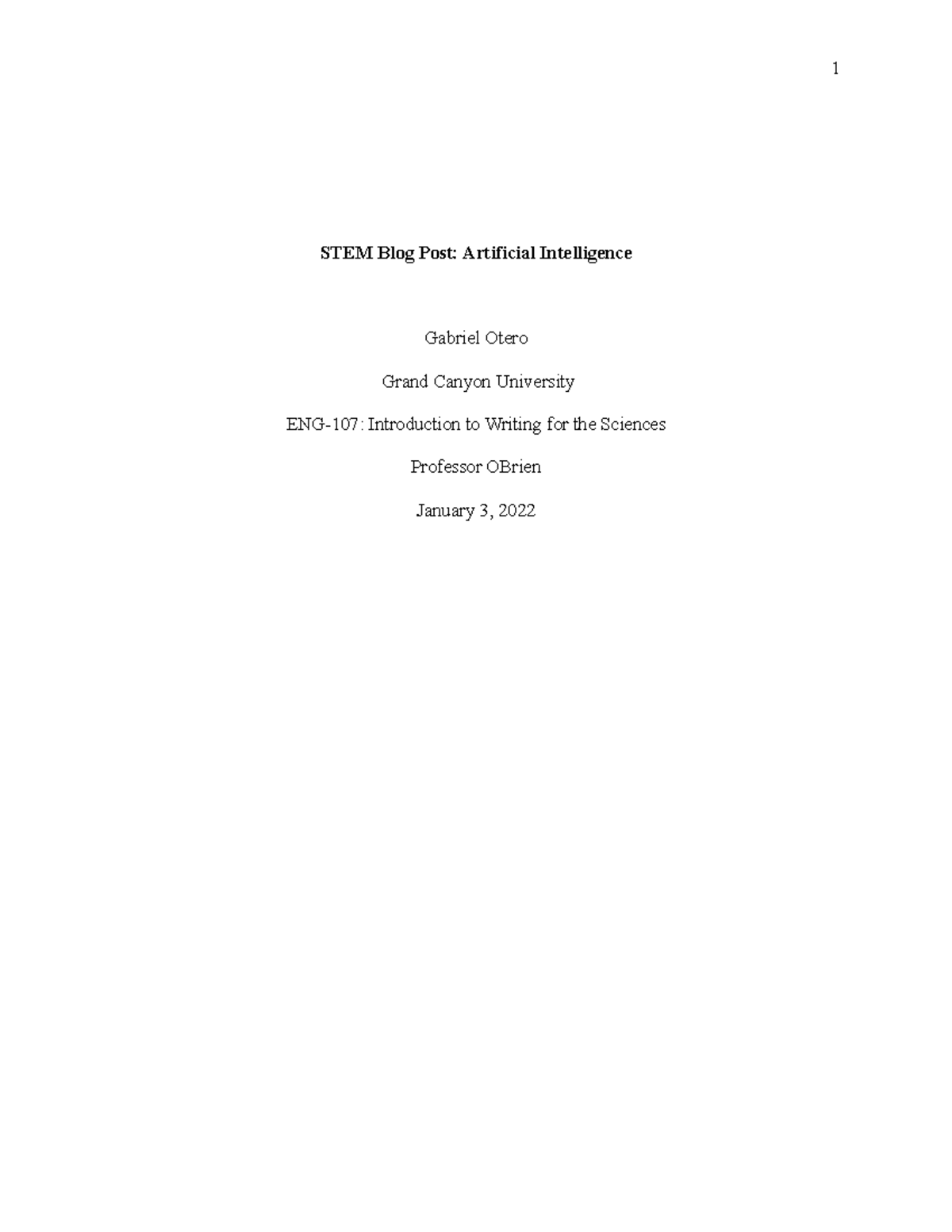 Science Technology Engineering and Math Blog Post Essay - STEM Blog ...