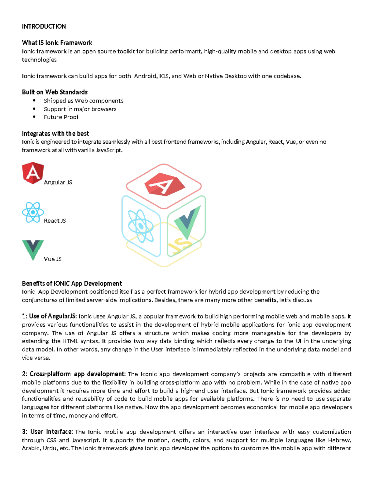 Ionic-Framework-Introduction. - INTRODUCTION What IS Ionic Framework ...