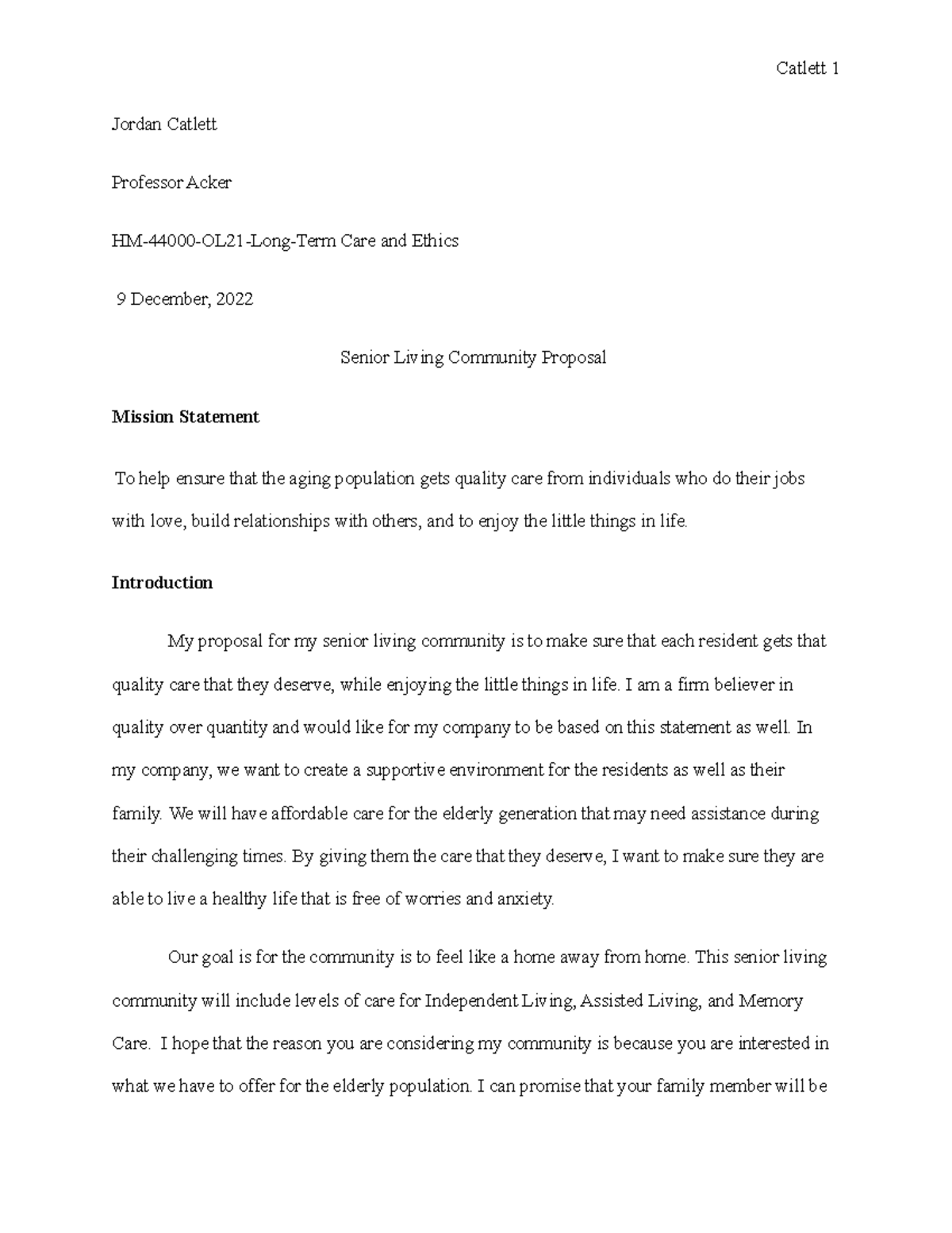 Offical Final Draft Senior Living Community Proposal LTC - Jordan ...
