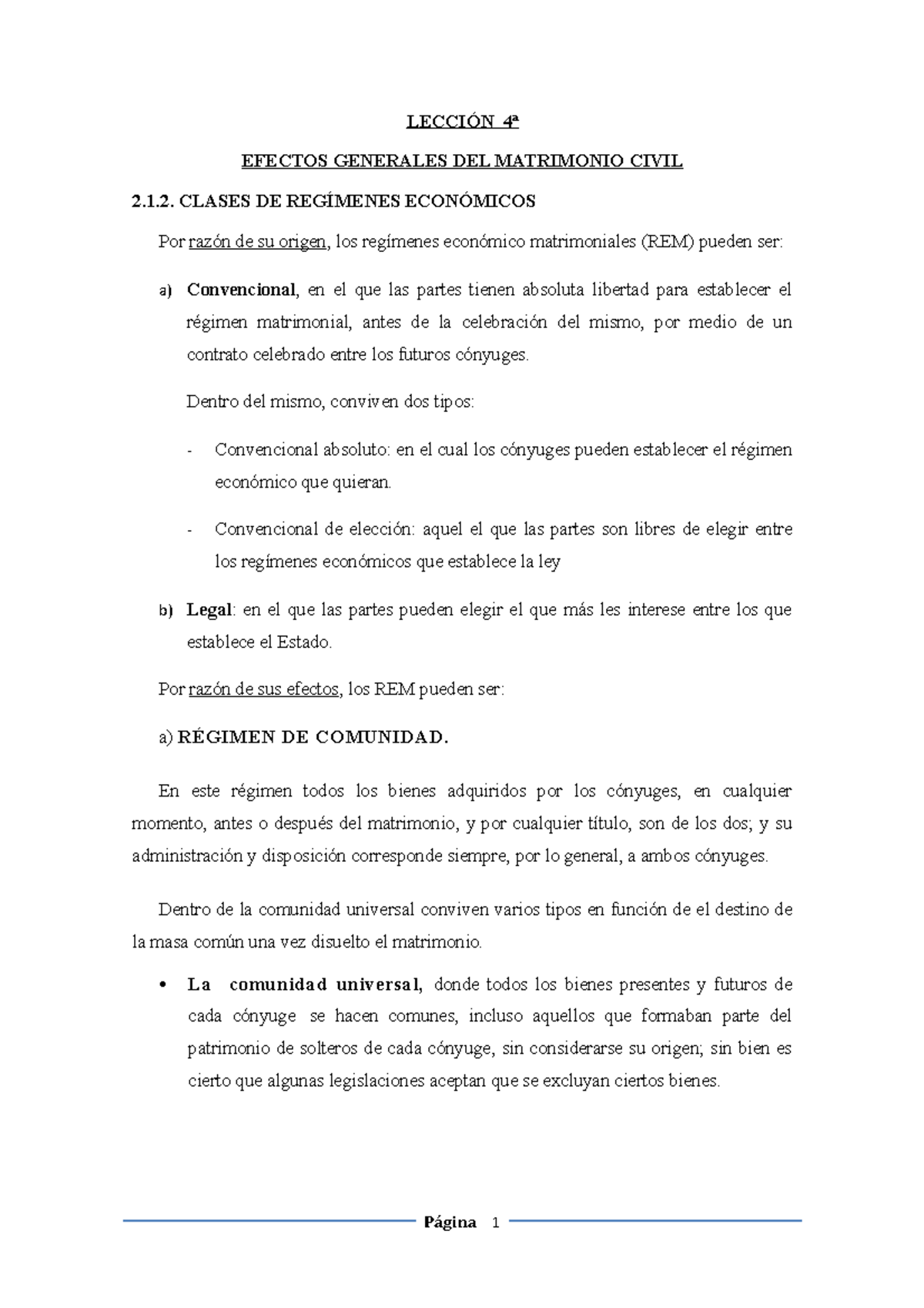 Tema 4 clases de REM (ADE+Der, Quintana) - LECCIÓN 4ª EFECTOS GENERALES ...