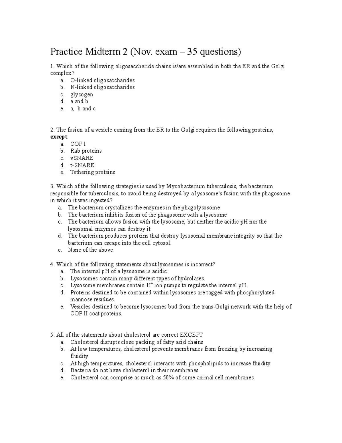 Sample/practice exam 5 November 2014, questions and answers - Practice ...