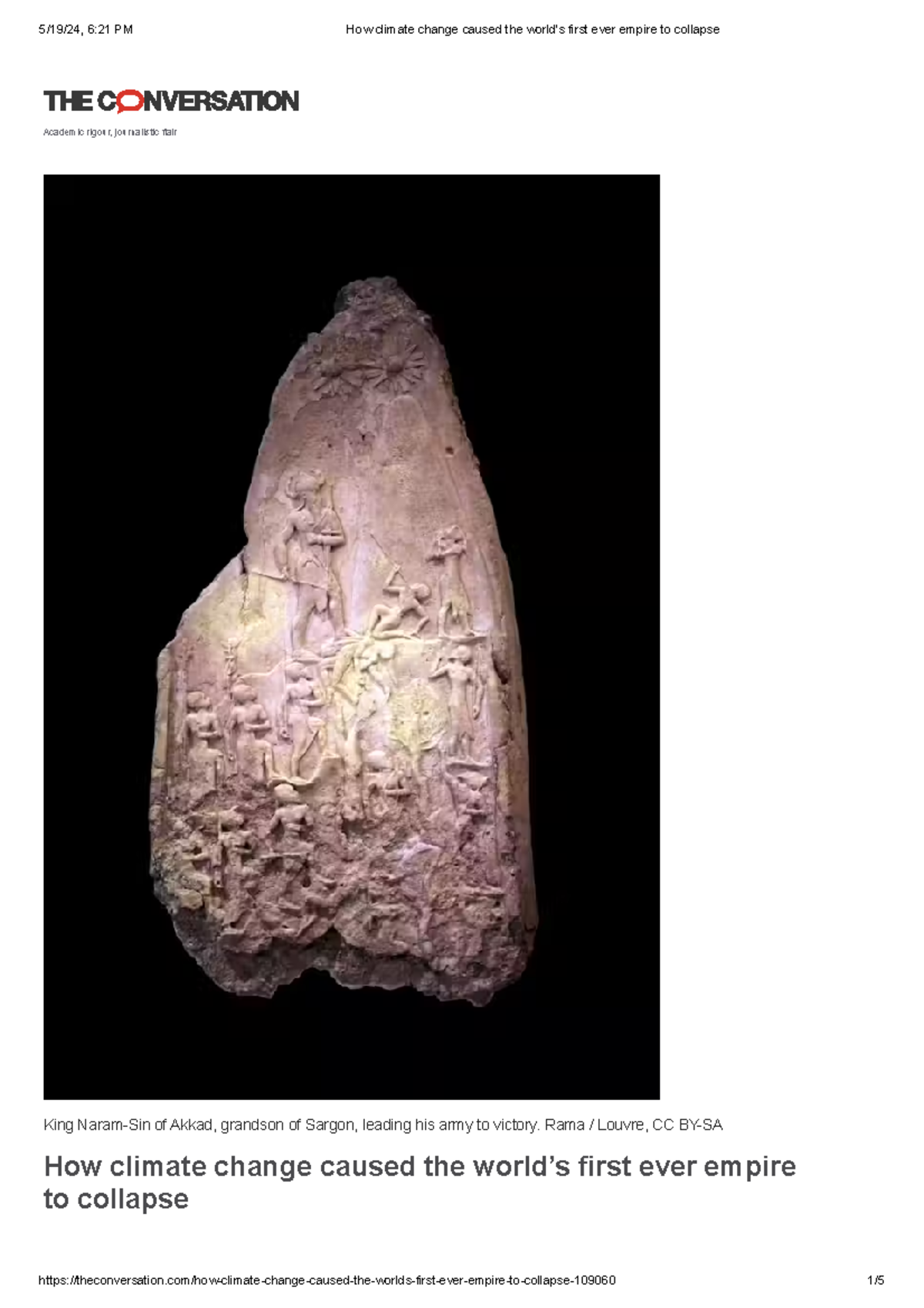 How climate change caused the world’s first ever empire to collapse ...