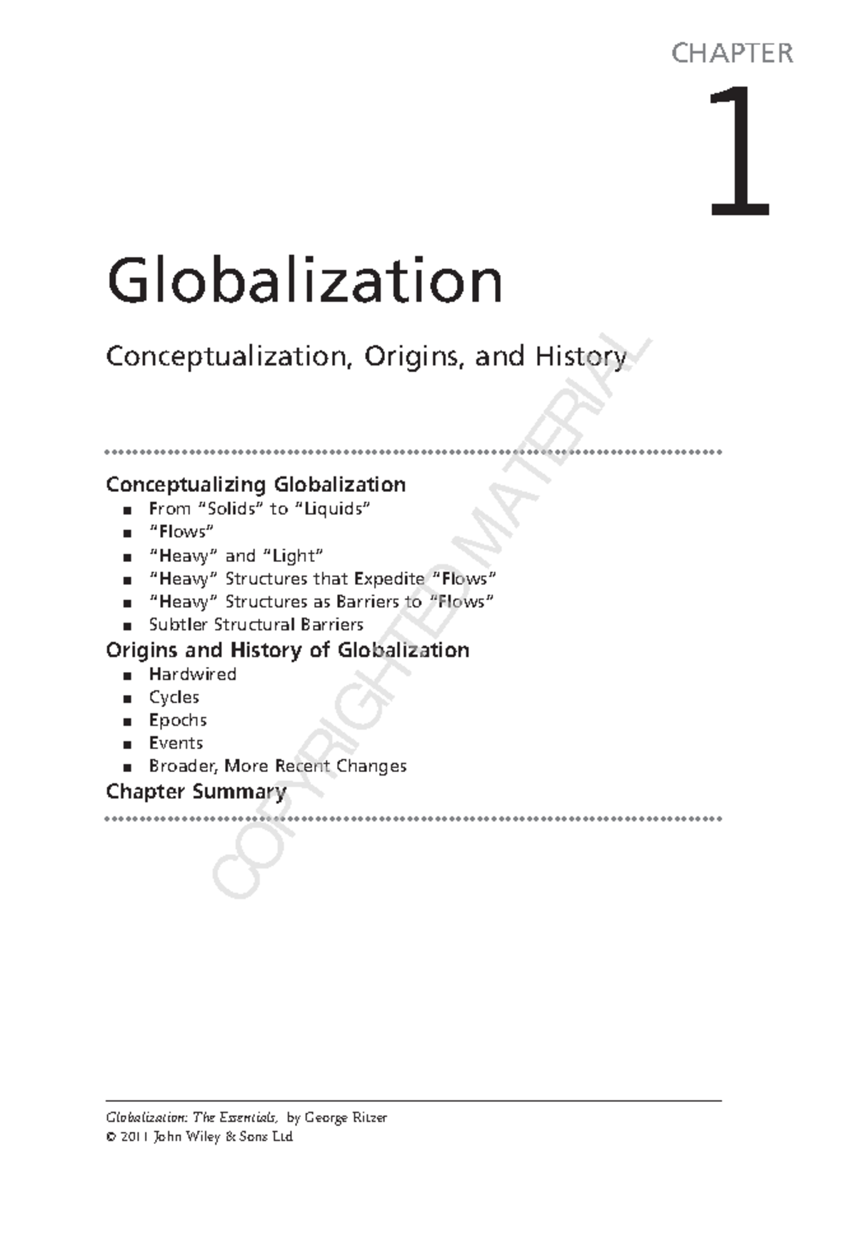What-is-Globalization - CHAPTER 1 Globalization Conceptualization, Origins, and History - Studocu