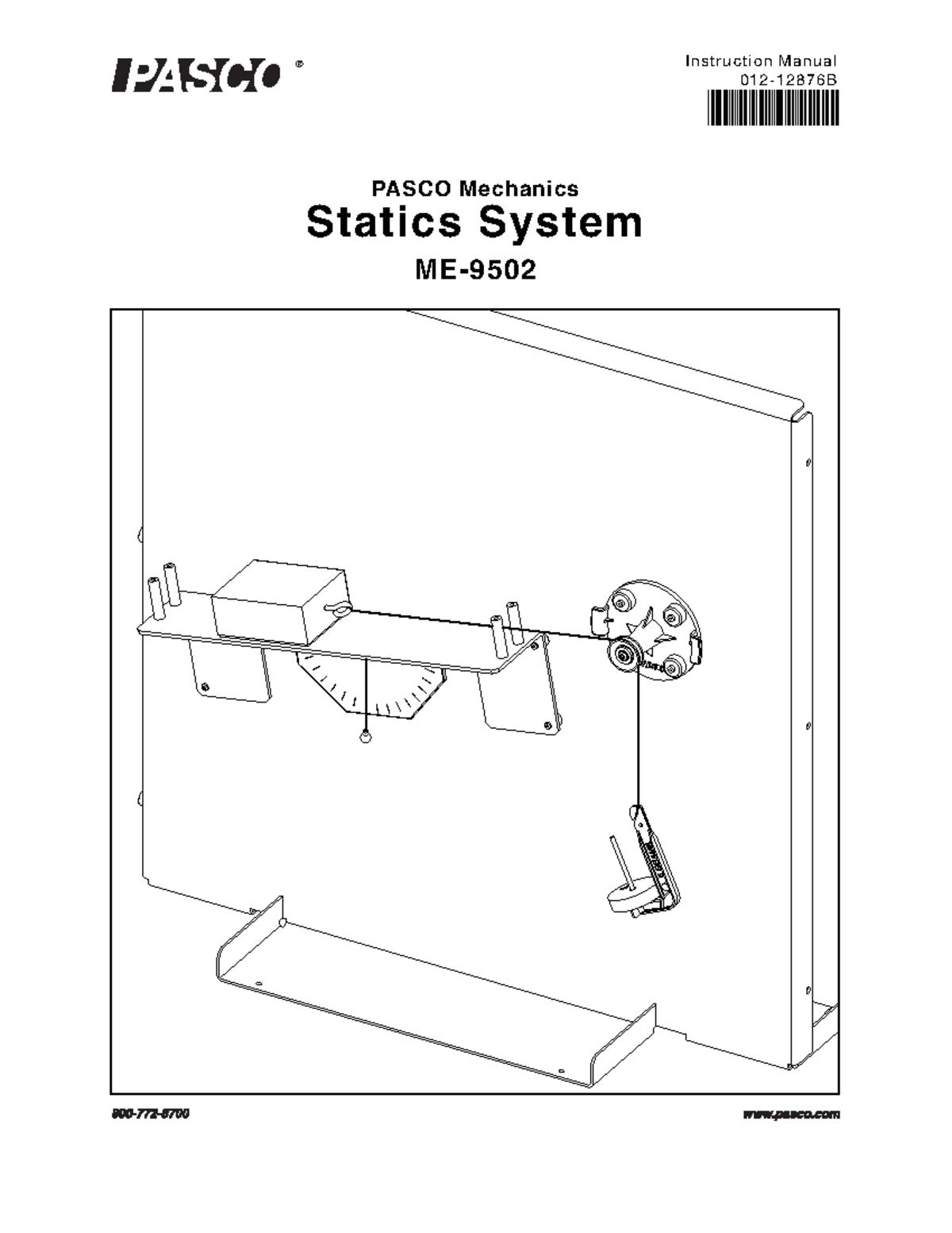 Manual - PASCO Mechanics Statics System ME- I n s t r u c t i o n M a n ...