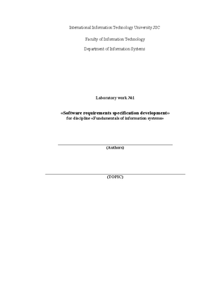 Lab1 Task2 (Teacher Tyan A - 3 PURPOSE OF CREATING INFORMATION SYSTEM 3 Relevance objectivity ...