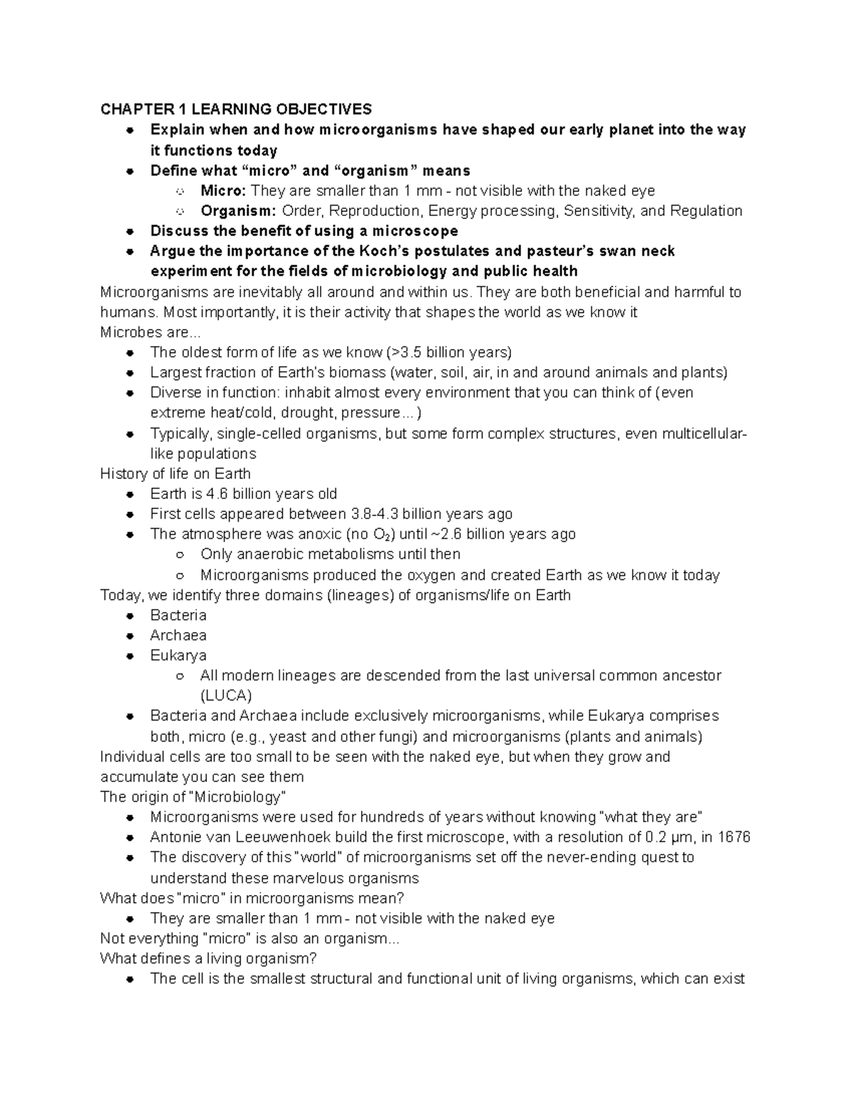 Notes Chapter 1 - CHAPTER 1 LEARNING OBJECTIVES Explain when and how ...
