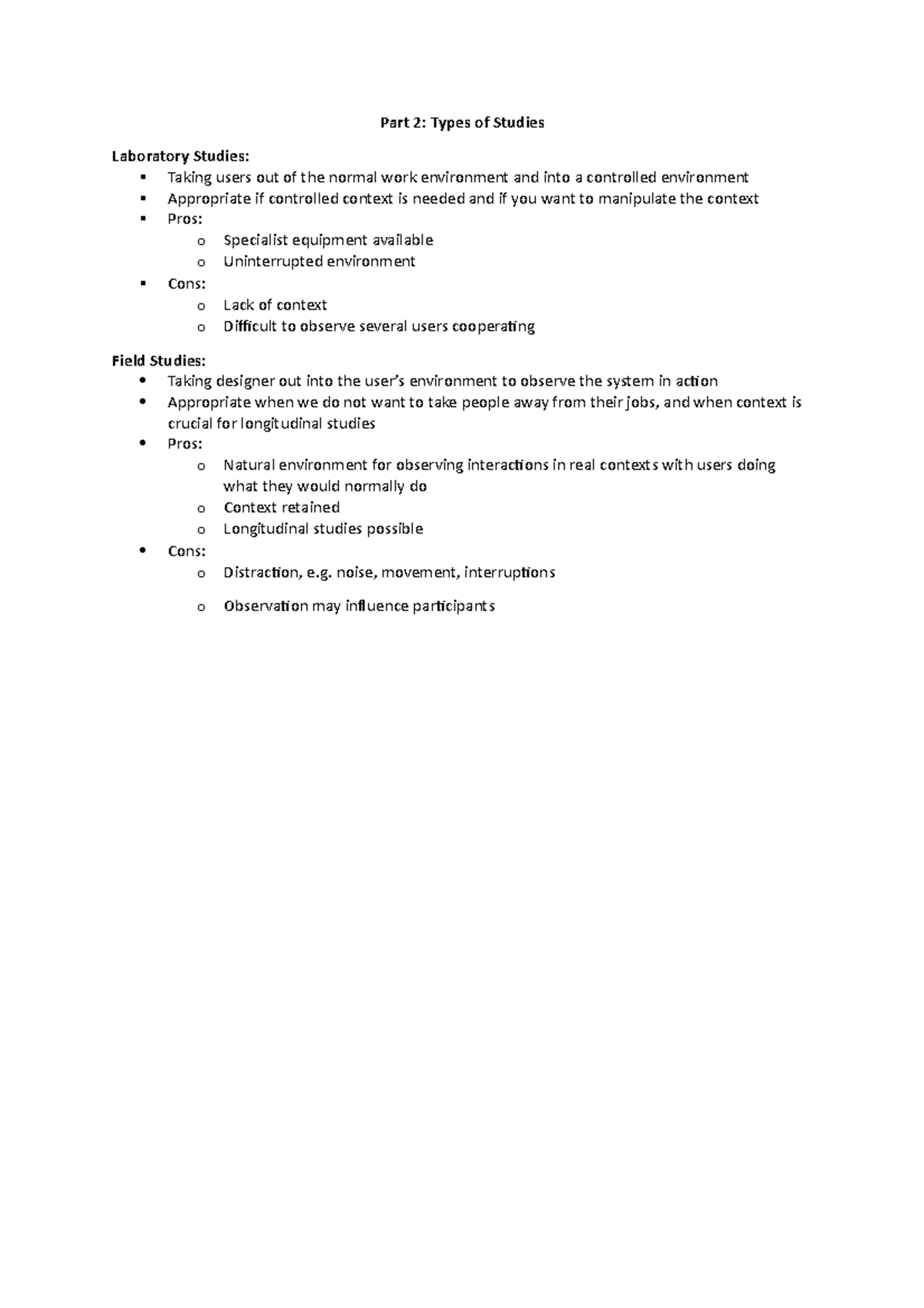 Qualitative Evaluation Techniques part 2 - Part 2: Types of Studies ...