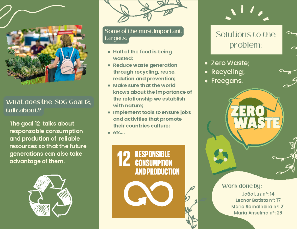 Folder - Goal 12 - Some of the most important targets: Solutions to the ...