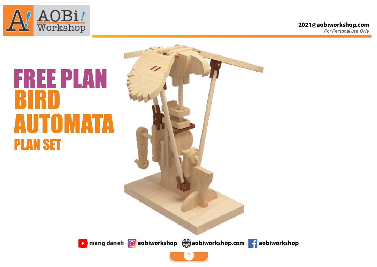 66 - Huiuiui - FREE PLAN BIRD AUTOMATA PLAN SET mang daneh aobiworkshop ...
