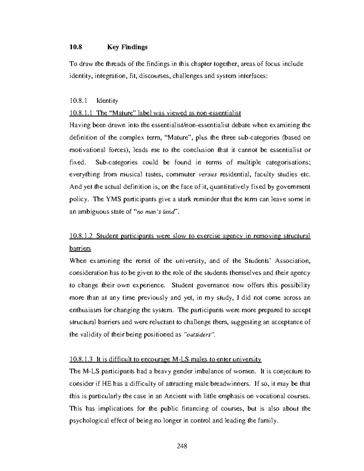 THE Social Micro 11 - 248 10 Key Findings To draw the threads of the ...