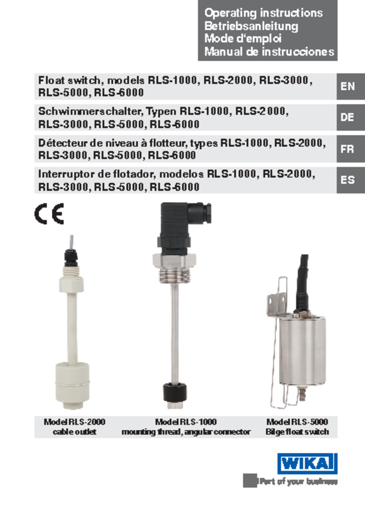 WIKA Manual-RSL-1000 - DE EN ES FR Model RLS- mounting thread, angular ...