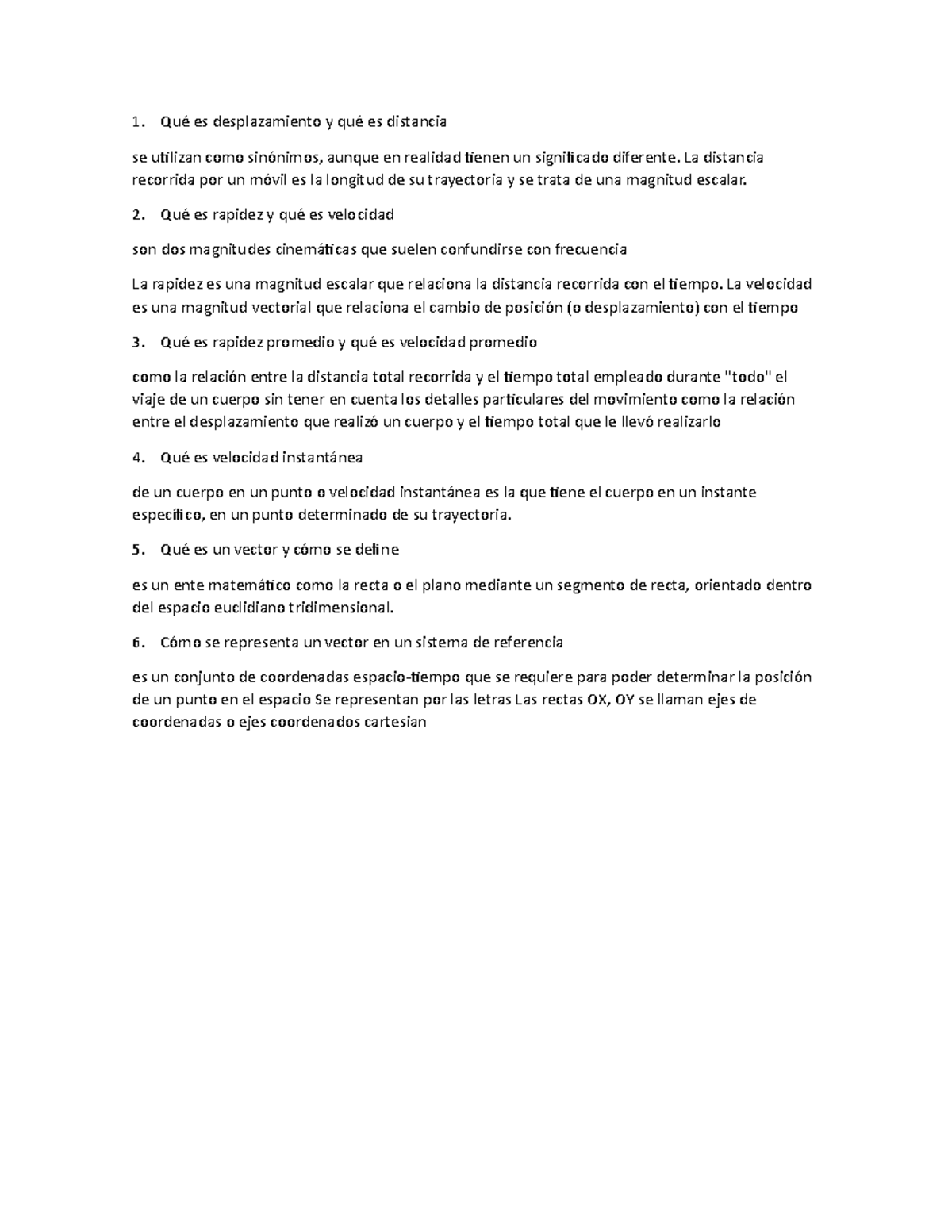 Actividad 2 - si vvb - Qué es desplazamiento y qué es distancia se ...