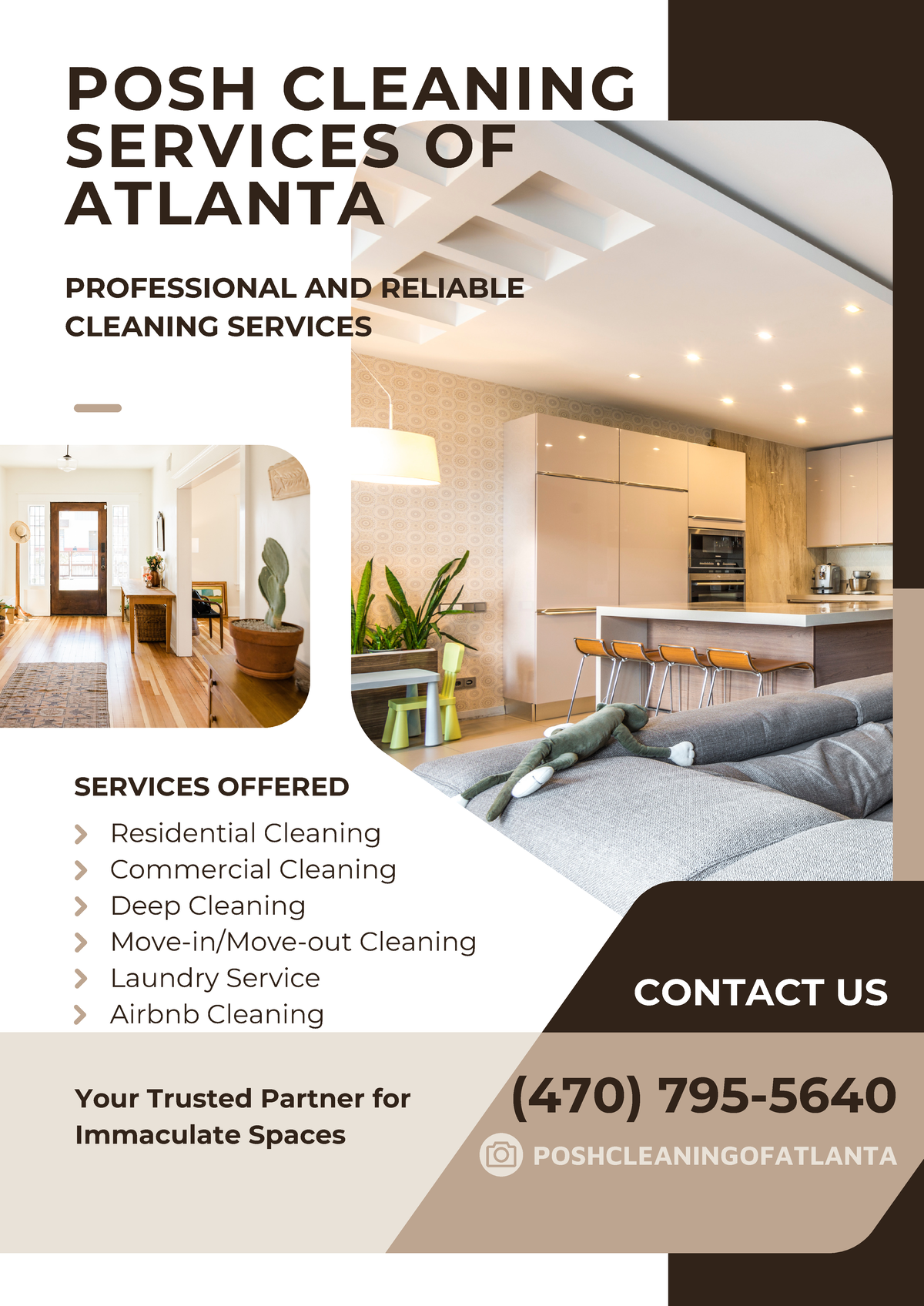 Green and Yellow Simple Cleaning Service Poster - PSY101 - Residential ...