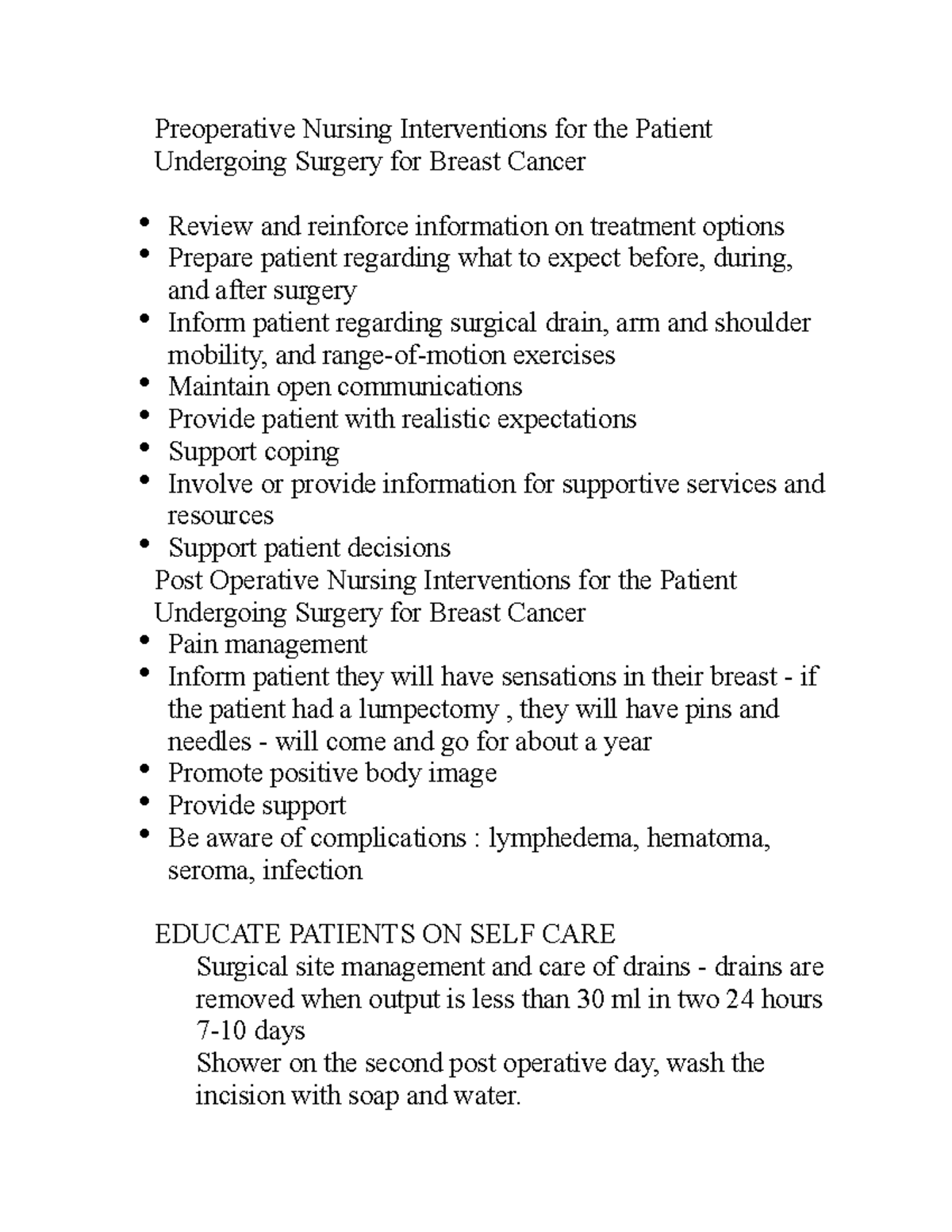 Preoperative Nursing Interventions for the Patient Undergoing Surgery ...