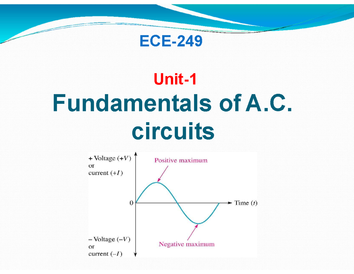 Lec 7 ECE249 - Ece unit 2 noteslecture 7 - ECE- Unit- Fundamentals of A ...