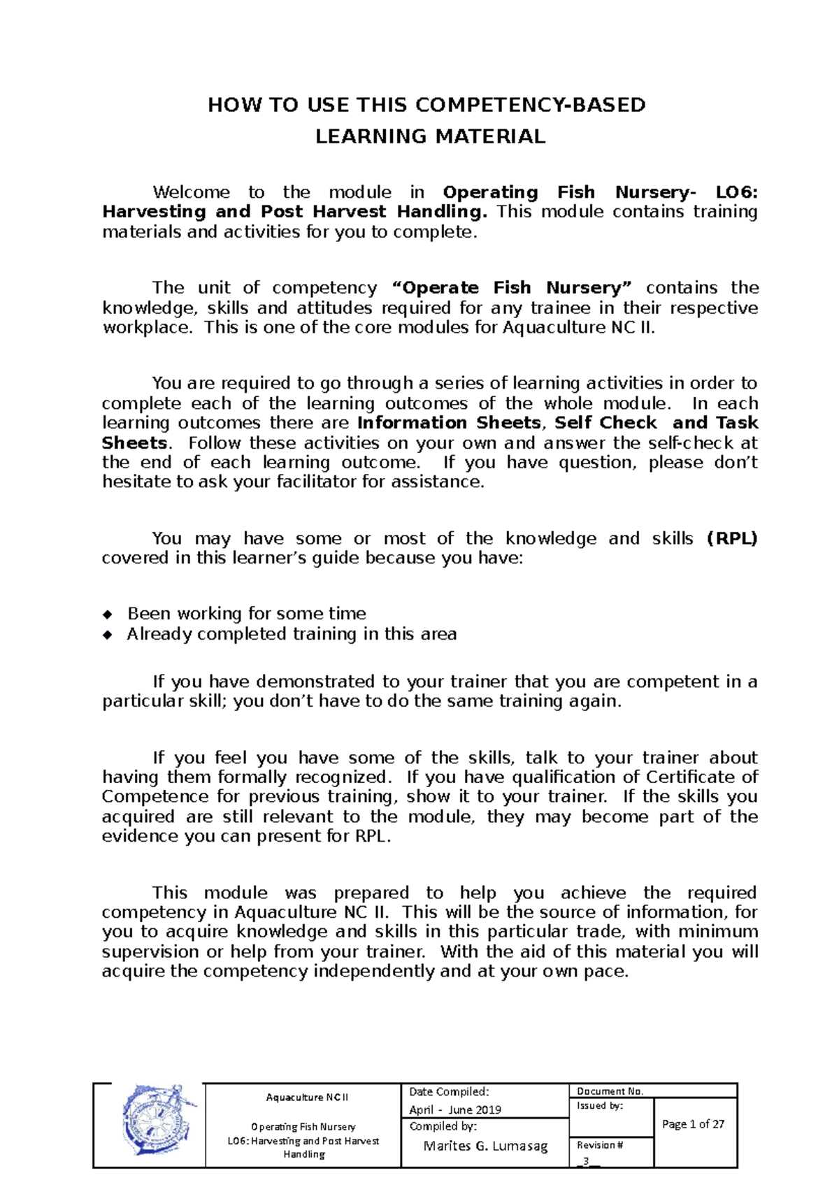 Cblm-lo6 - wow - HOW TO USE THIS COMPETENCY-BASED LEARNING MATERIAL ...